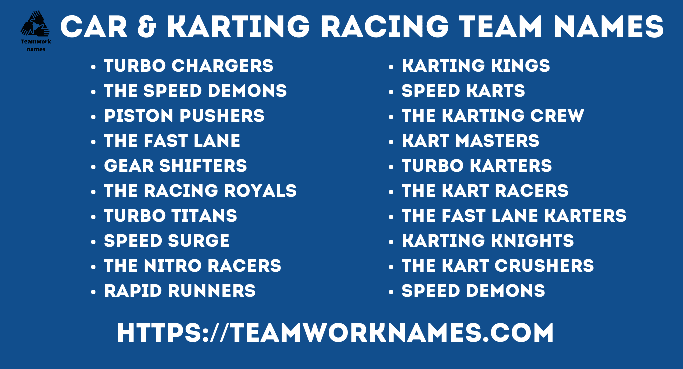 Racing Team Name Generator 675 Racing Team Names Ideas And Suggestions