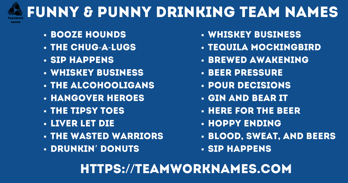 Drinking Names Of The Week Marysville Moose Lodge Family Center #1651